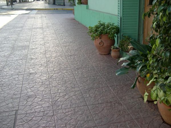 Baldosa de Concreto Adoquín Curvo Crema 40 X 40